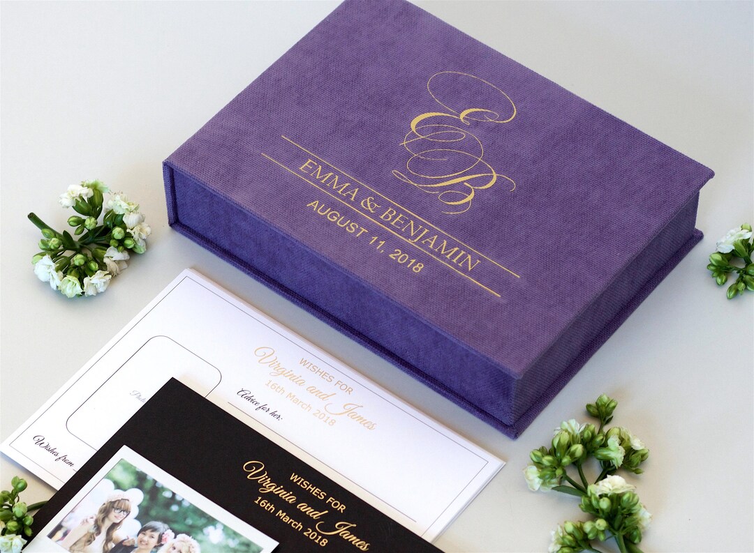 Personalized Wedding Box With Guest Advice Cards Wedding Mad - Etsy