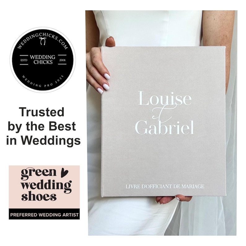 Personalized Wedding Officiant Book: Handmade Hard Cover Ceremony Book ...