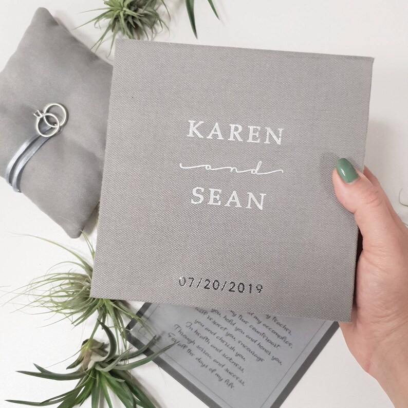 Personalized Wedding Ring Box With Vows and Wedding Ring - Etsy