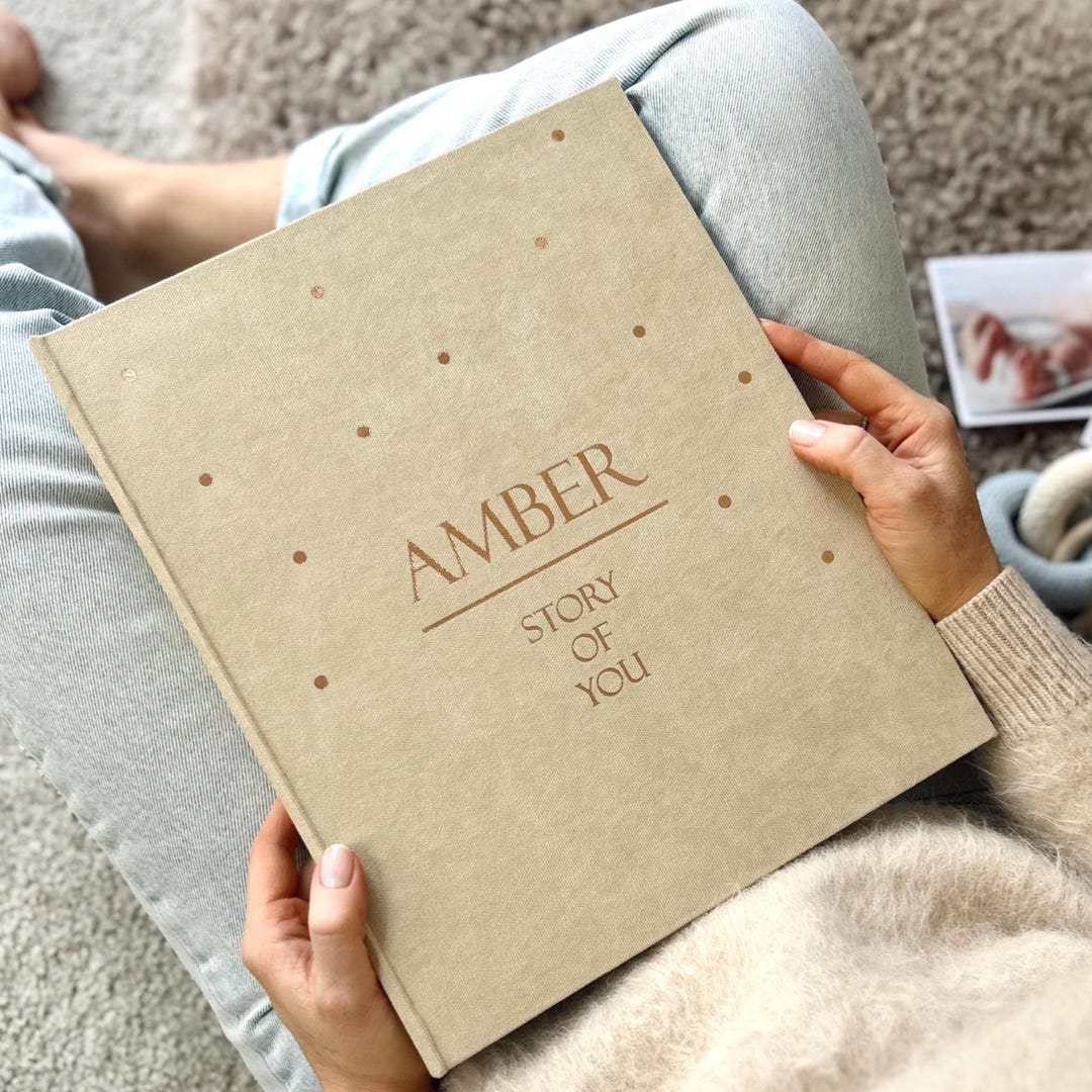 Personalized First Year Baby Book Binder: Custom Baby Memory Album, New ...