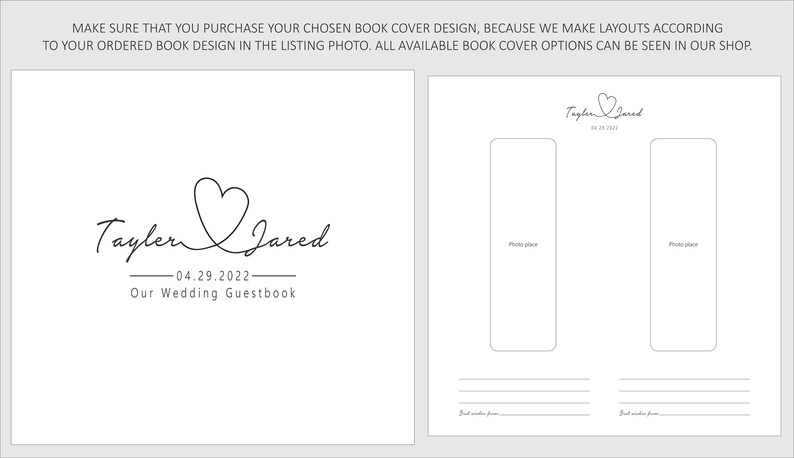 Black Wedding Album With White Lettering Personalized Photo - Etsy