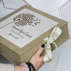 Baby Time Capsule Box With Gold Lettering, Large Memory Box, New Baby ...