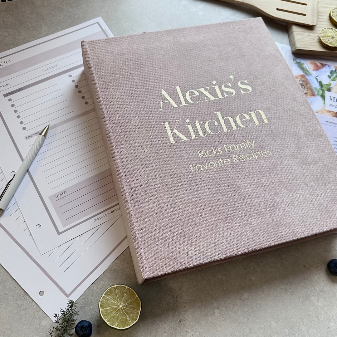 Personalized Recipe Book Binder: Custom Hard Cover Cookbook Organizer ...