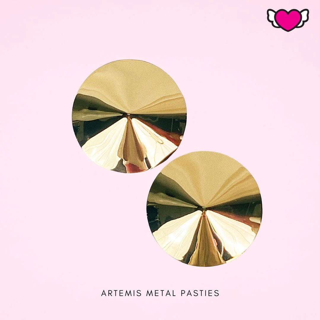 Metal Nipple Pasties in Gold, Silver or Rose Gold Tone - Artemis #30038 ...