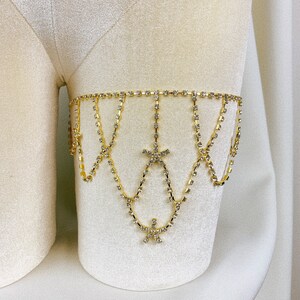 Crystal Thigh Chain / Layered Thigh Chain With Floral Design ...
