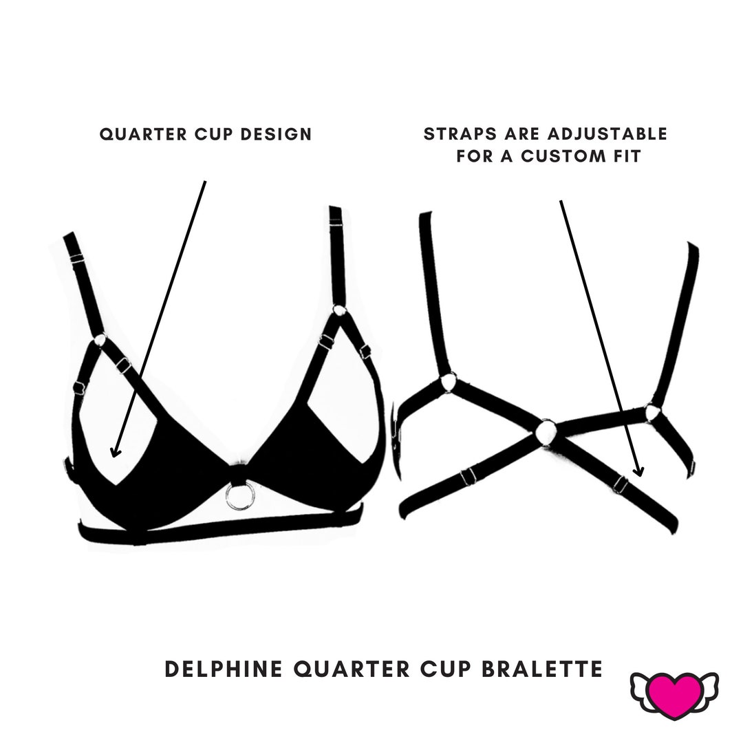 Quarter Cup Bralette With Strappy Back Delphine 20301 Etsy