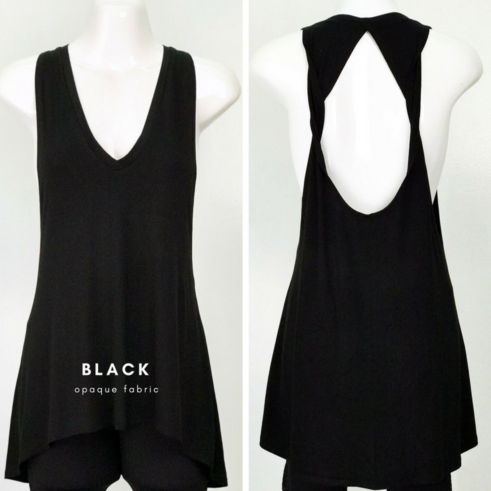 Open Back Yoga Tank /tank Top With Side Cut /twist Back Yoga - Etsy