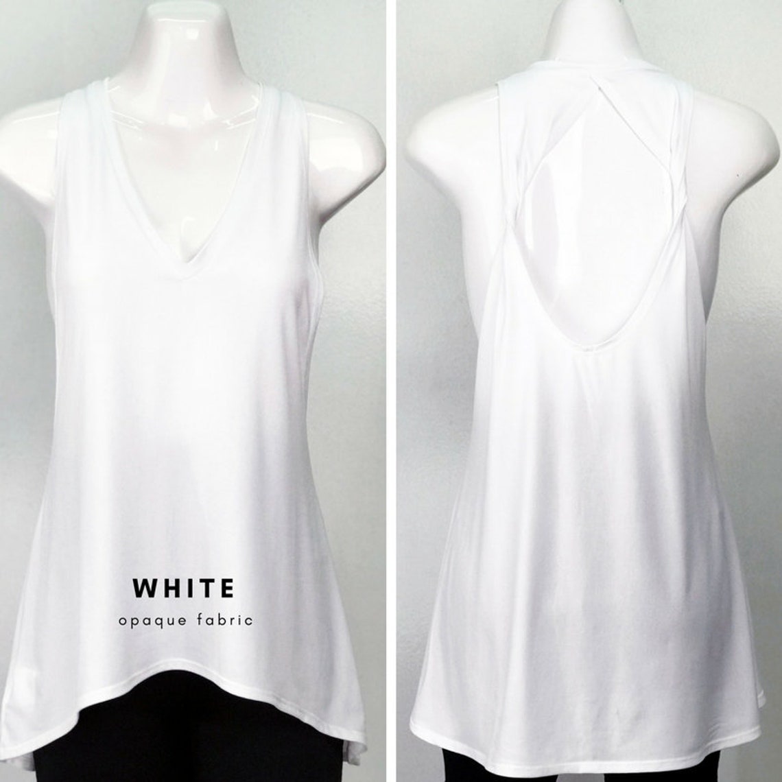 Open Back Yoga Tank /tank Top With Side Cut /twist Back Yoga - Etsy