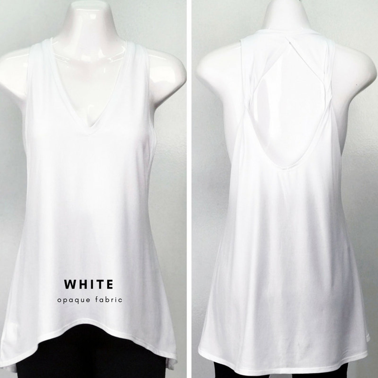 Open Back Yoga Tank /tank Top With Side Cut /twist Back Yoga - Etsy