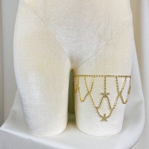 Crystal Thigh Chain / Layered Thigh Chain With Floral Design ...