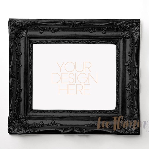 Antique Black Frame Mockup - Etsy