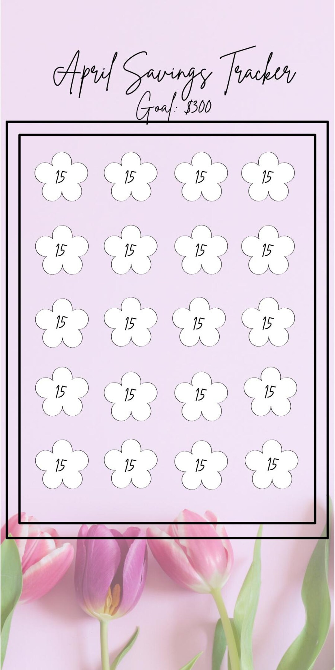 April Savings Tracker - Digital File - Etsy