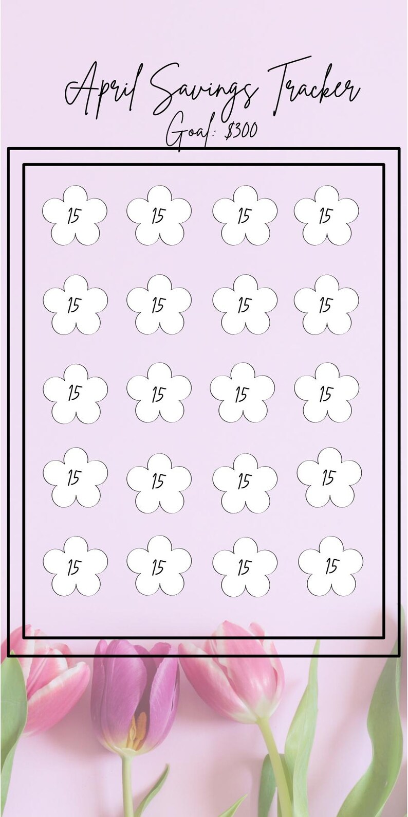 April Savings Tracker - Digital File - Etsy