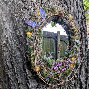 Goblincore Cottagecore Faire Fairy Fae Mirror With Moss Thorny Vine ...