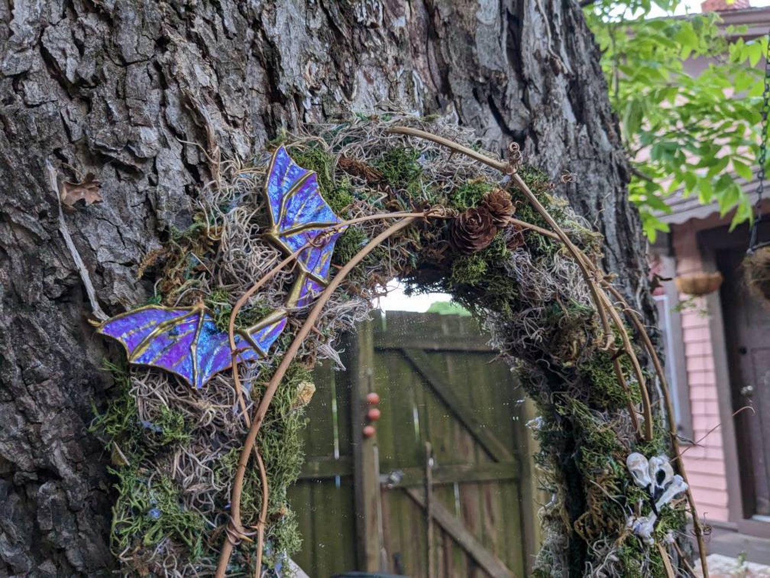 Goblincore Cottagecore Faire Fairy Fae Mirror With Moss Thorny Vine ...