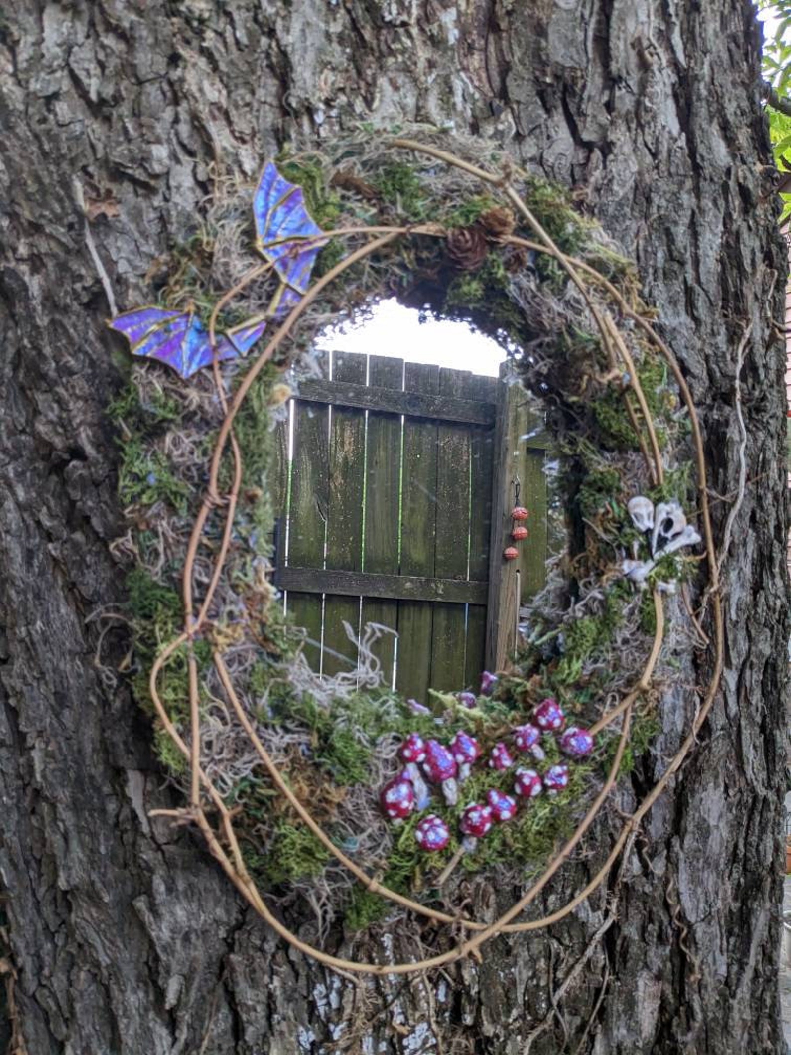 Goblincore Cottagecore Faire Fairy Fae Mirror With Moss Thorny Vine ...