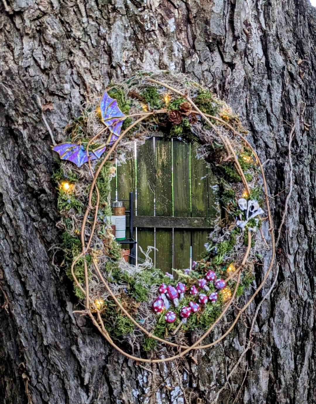 Goblincore Cottagecore Faire Fairy Fae Mirror With Moss Thorny Vine ...