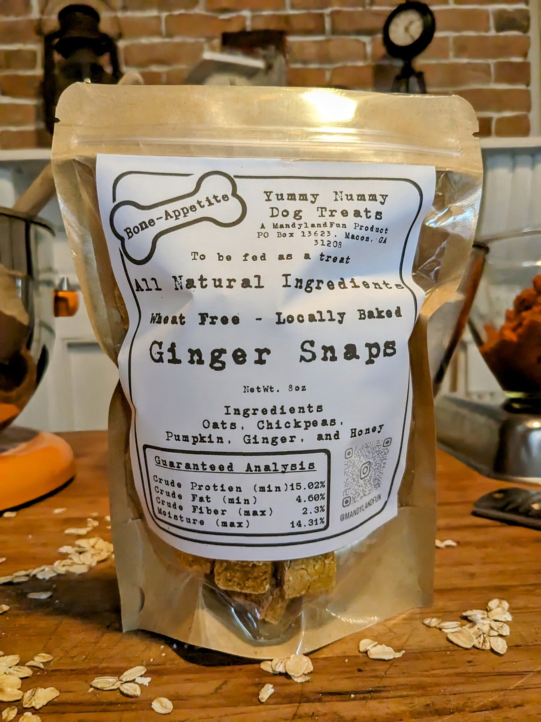 Ginger Snaps Dog Treats Homemade With Pumpkin and Ginger High Protein ...