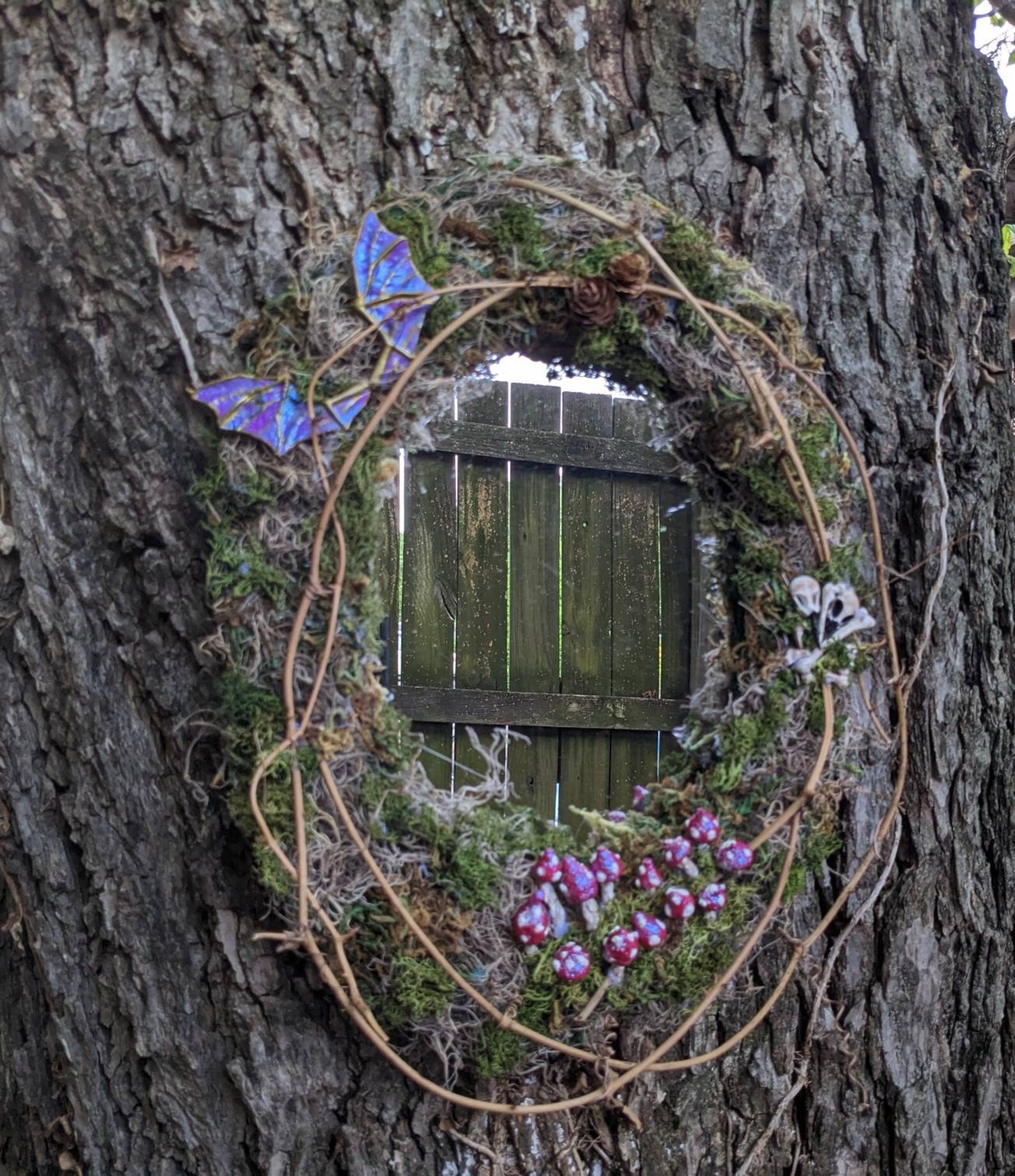 Goblincore Cottagecore Faire Fairy Fae Mirror With Moss Thorny Vine ...