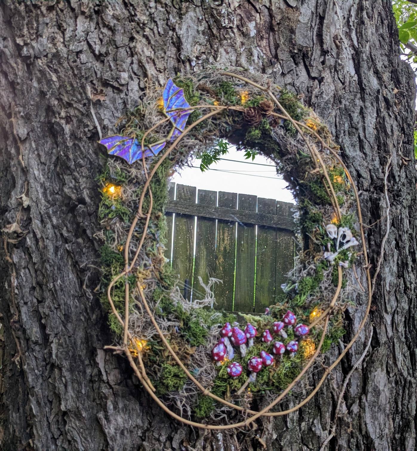 Goblincore Cottagecore Faire Fairy Fae Mirror With Moss Thorny Vine ...