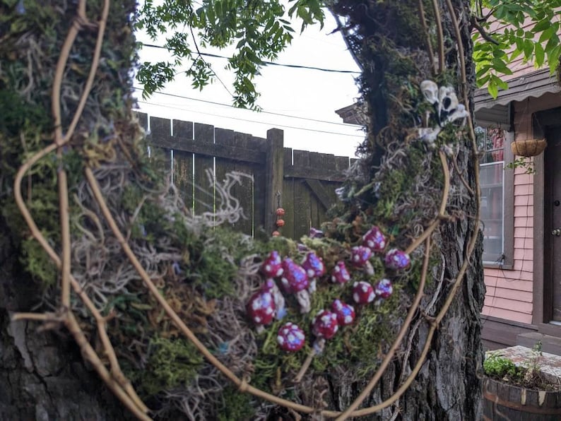 Goblincore Cottagecore Faire Fairy Fae Mirror With Moss Thorny Vine ...