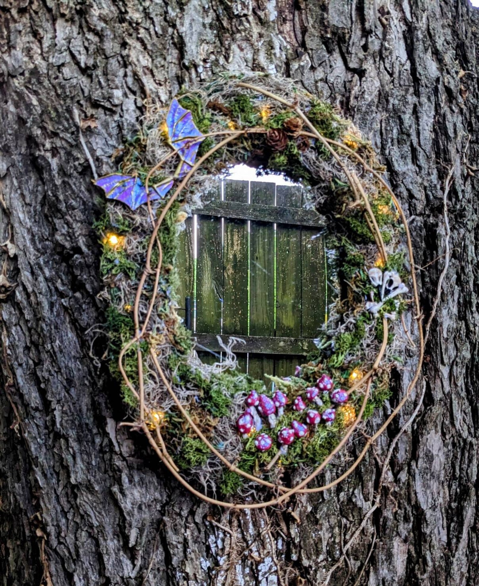 Goblincore Cottagecore Faire Fairy Fae Mirror With Moss Thorny Vine ...