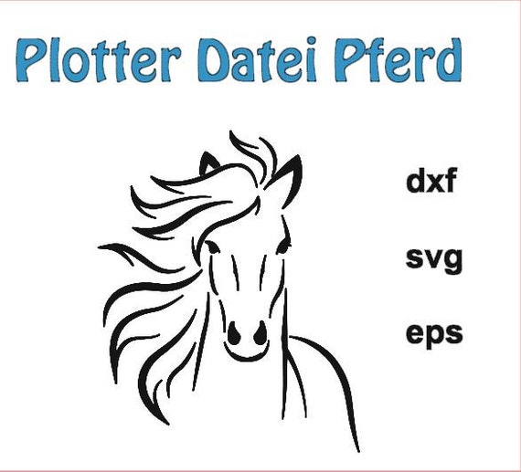 Plotterdatei Pferd dxf svg eps | Etsy