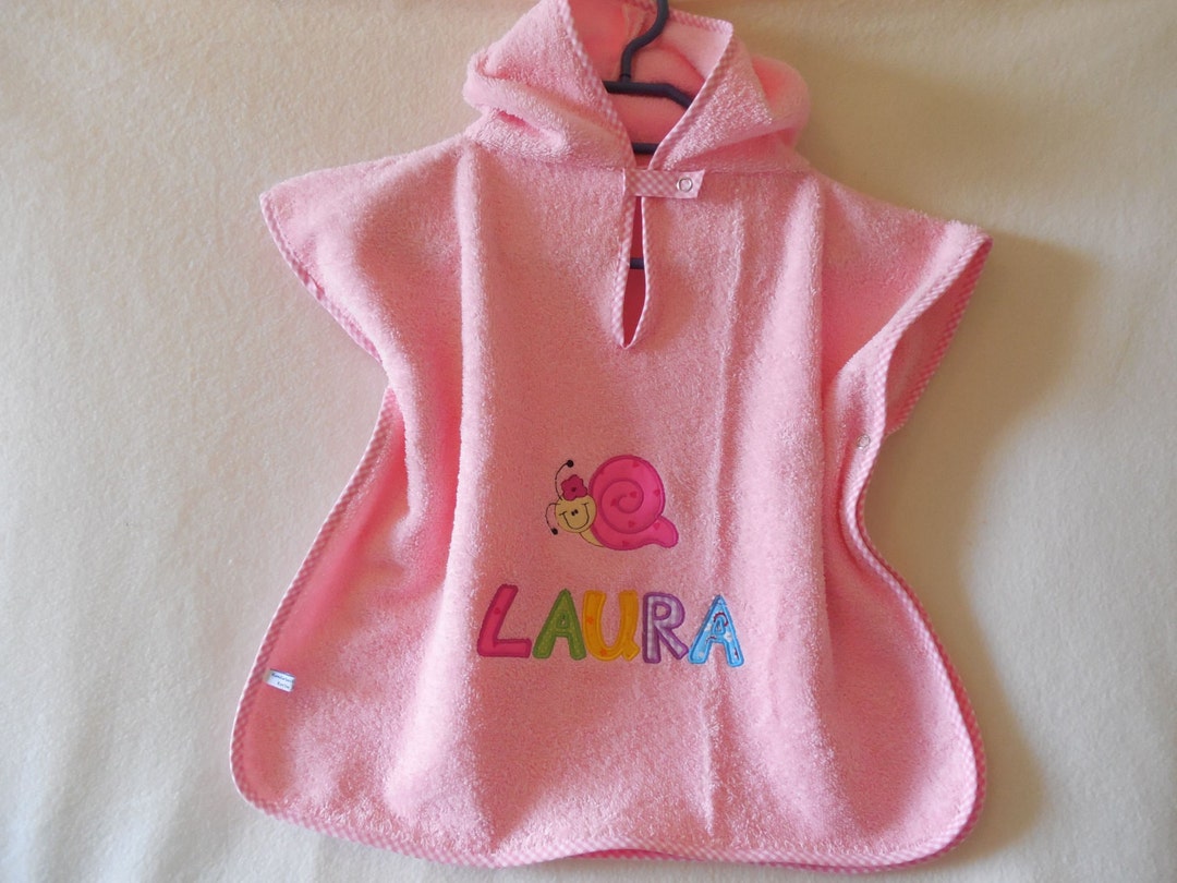 Bath Poncho, Poncho With Embroidery and Name as Desired - Etsy