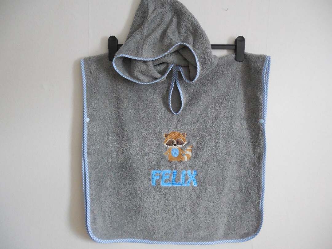 Badeponcho Poncho Mit Stickbild Und Name Nach Wunsch - Etsy