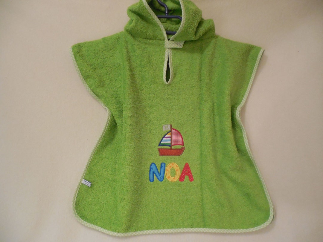 Bath Poncho, Poncho With Embroidery Picture and Name as Desired - Etsy