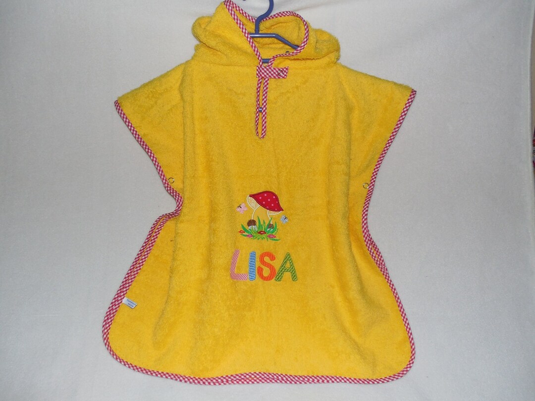 Bath Poncho, Poncho With Embroidery and Name as Desired - Etsy