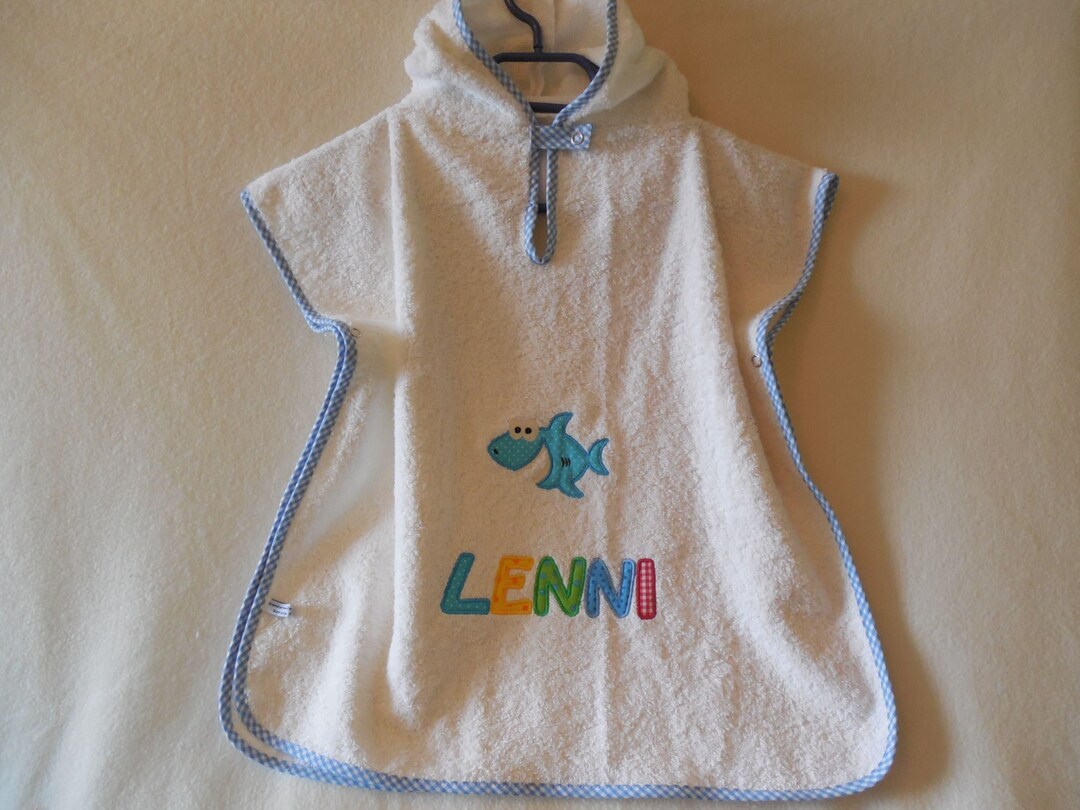 Bath Poncho, Poncho With Embroidery and Name as Desired - Etsy