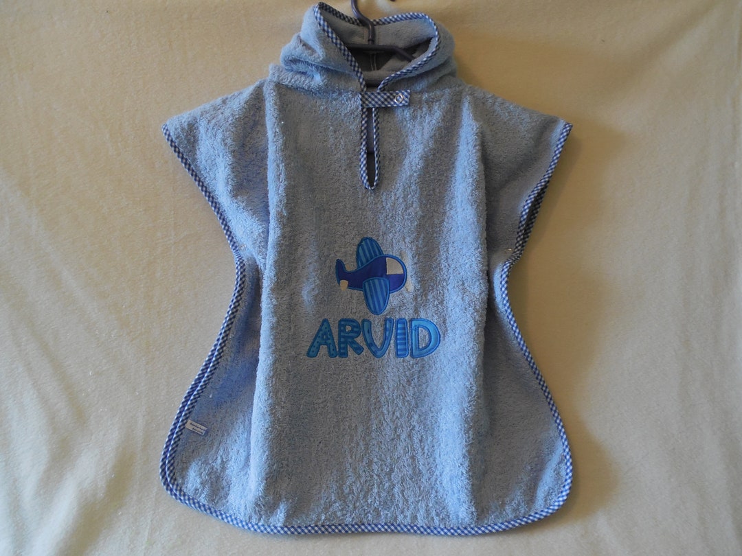 Bath Poncho, Poncho With Embroidery and Name as Desired - Etsy
