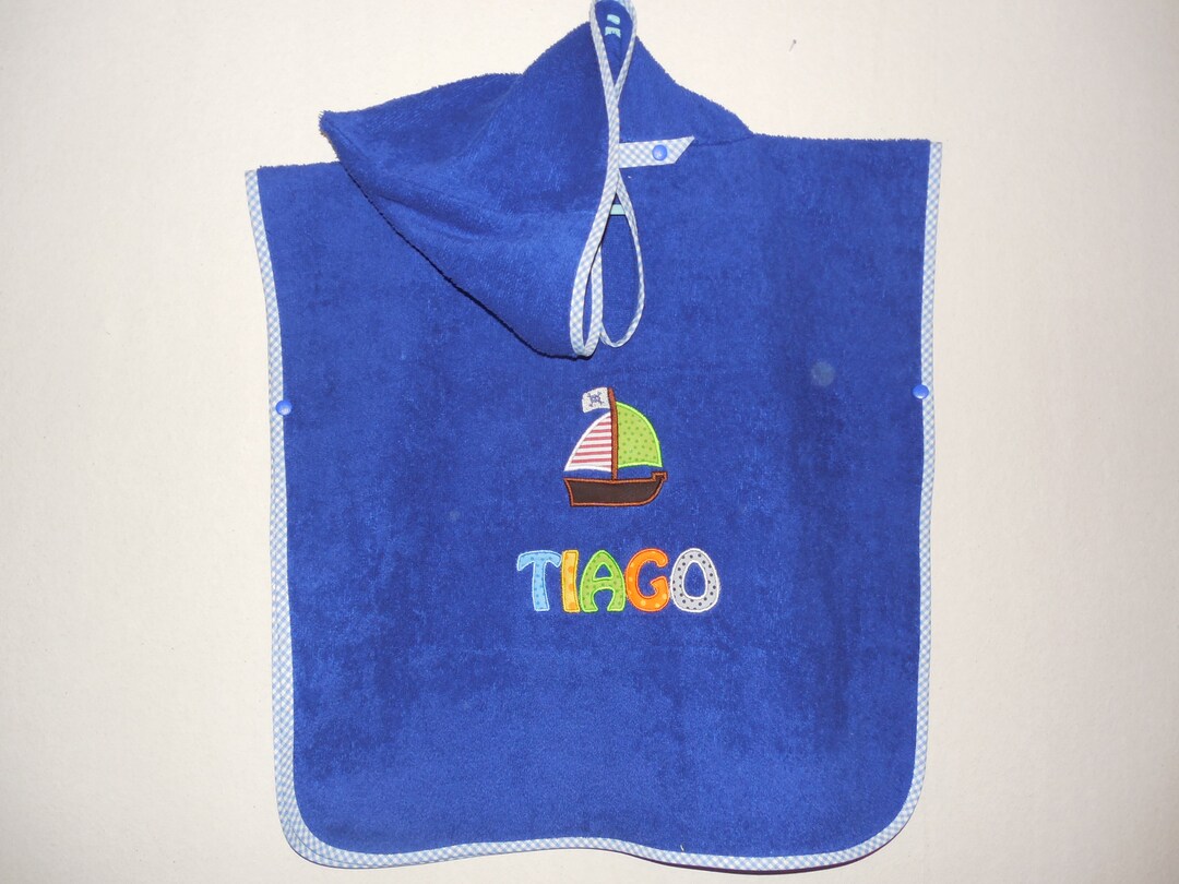 Bathing Poncho, Poncho With Embroidery Image and Name of Your Choice - Etsy