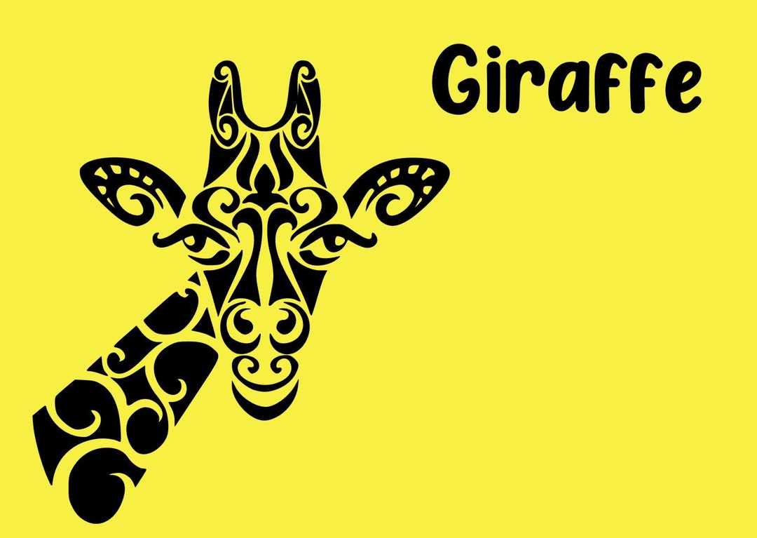 Giraffe Plotterdatei dxf svg eps - Etsy Portugal