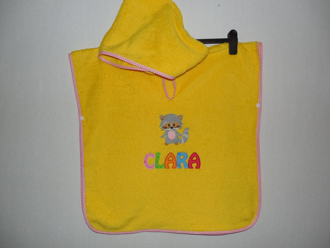 Bath Poncho, Poncho With Embroidery Image and Name of Your Choice - Etsy