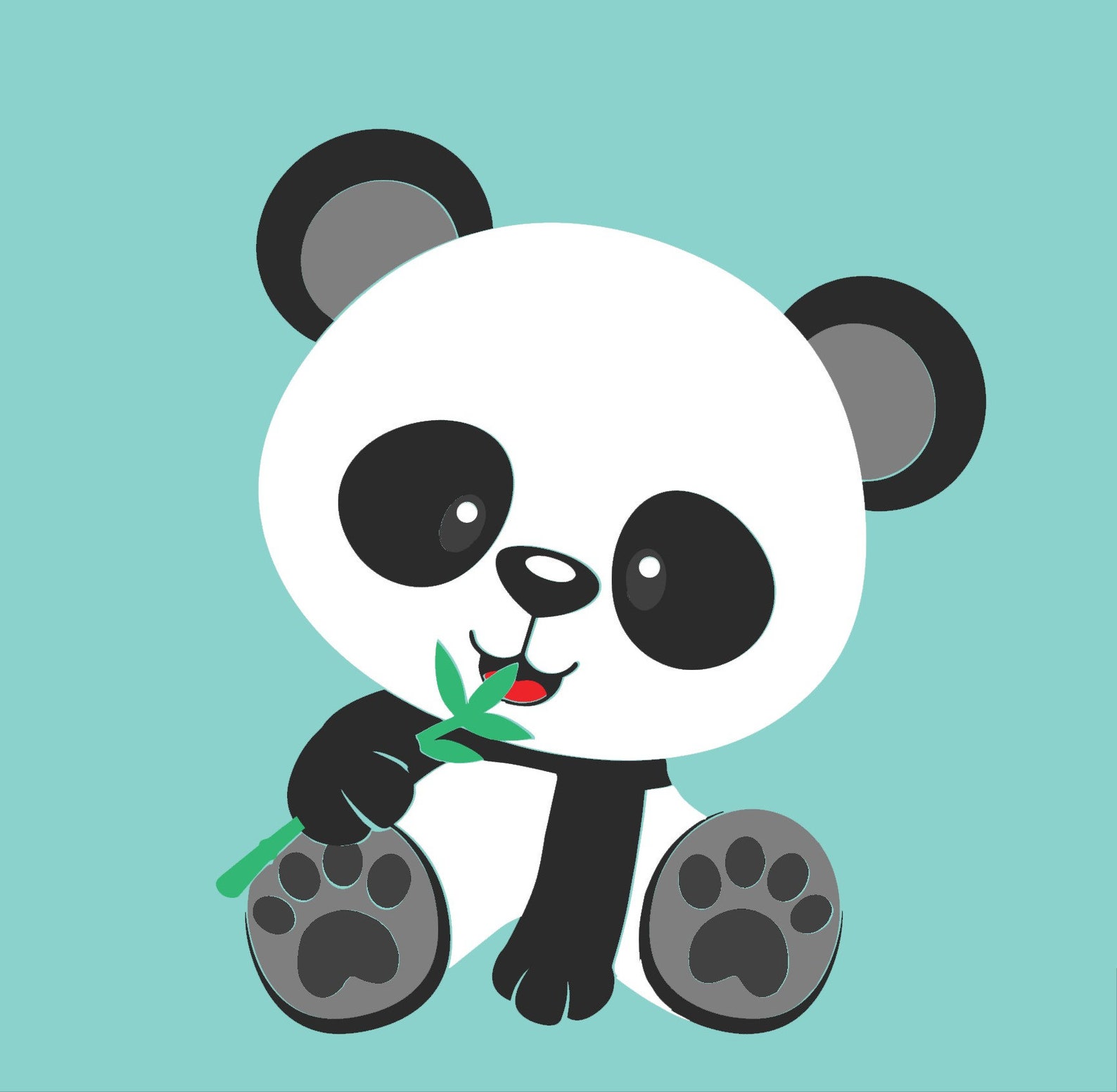 Plotter File Panda Svg Dxf Gsp Png - Etsy