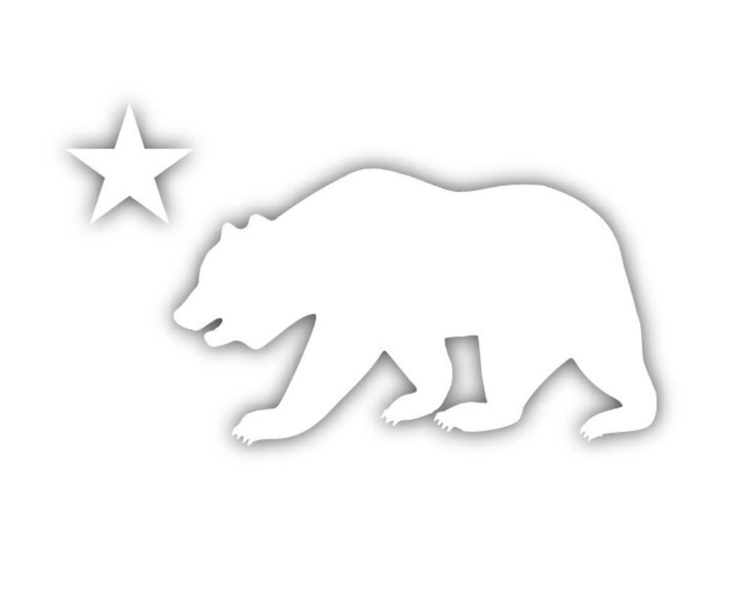 California State Bear Star Custom Vinyl JDM Decal Sticker - Etsy