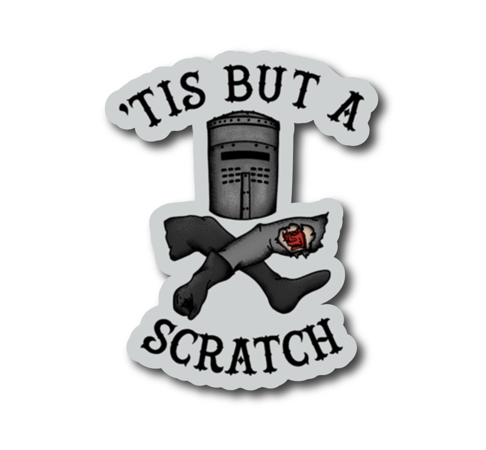 TIS but A Scratch Monty Python Holy Grail Knight Funny Vinyl | Etsy