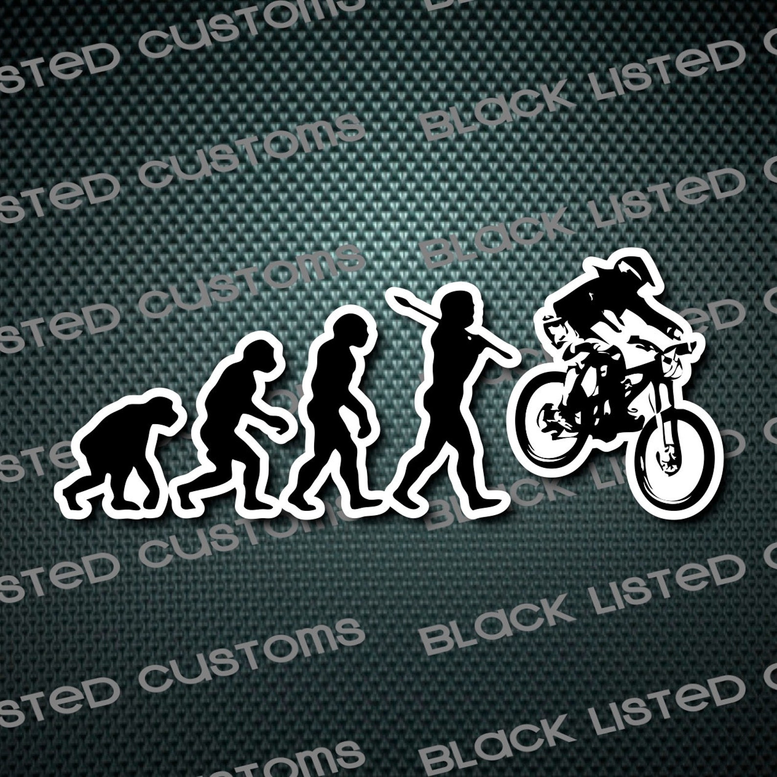Evolution Downhill Mountain Bike MTB Funny Custom Vinyl Decal - Etsy