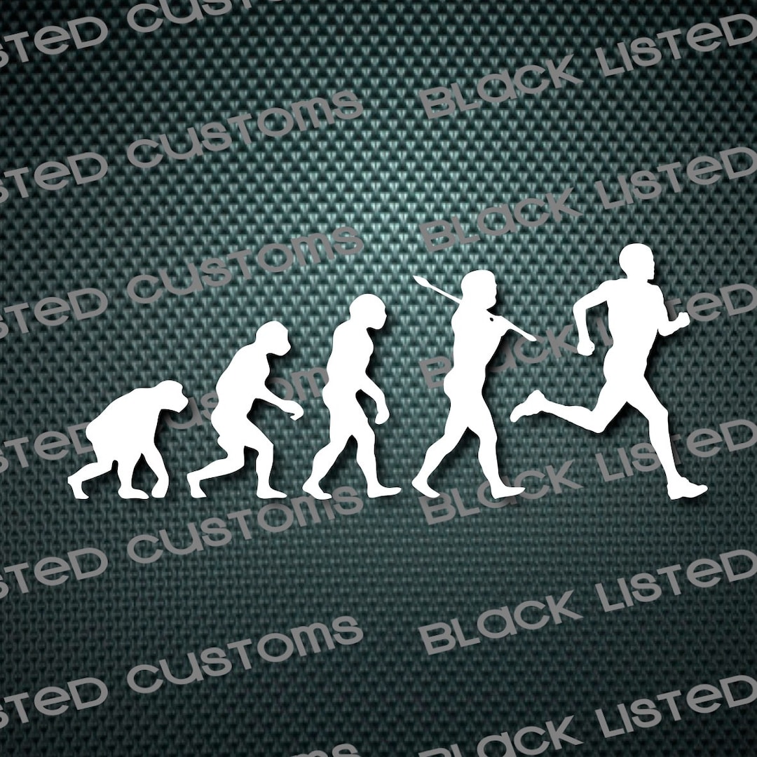 Evolution Runner Marathon Running Jogger Funny Custom Vinyl - Etsy