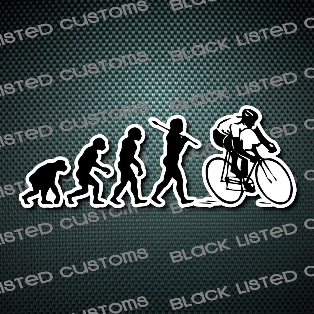 Evolution Road Bike Fixie Funny Custom Vinyl Decal Sticker - Etsy