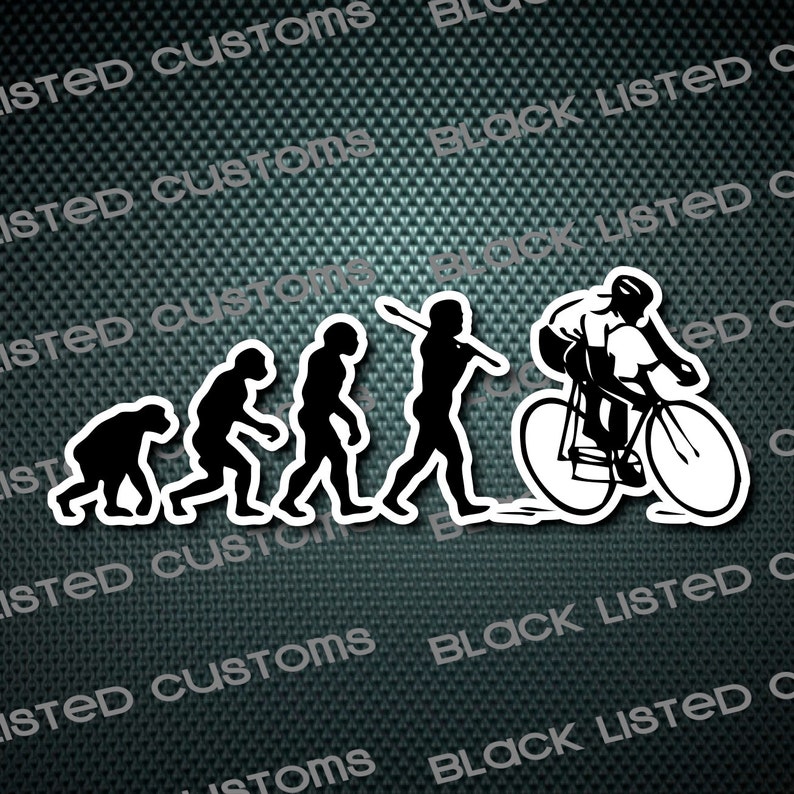 Evolution Road Bike Fixie Funny Custom Vinyl Decal Sticker - Etsy