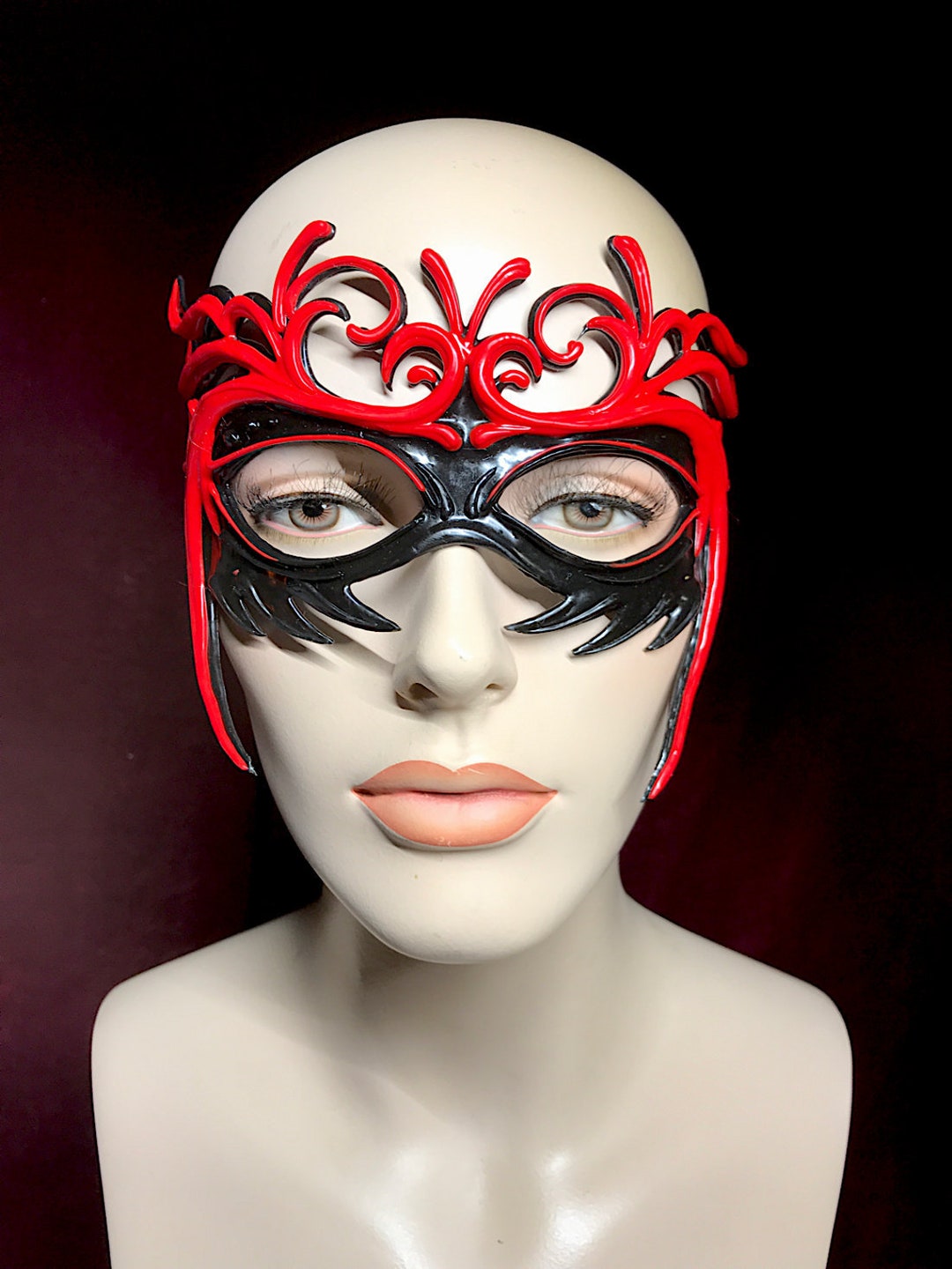 Victoria Red Latex Mask - Etsy