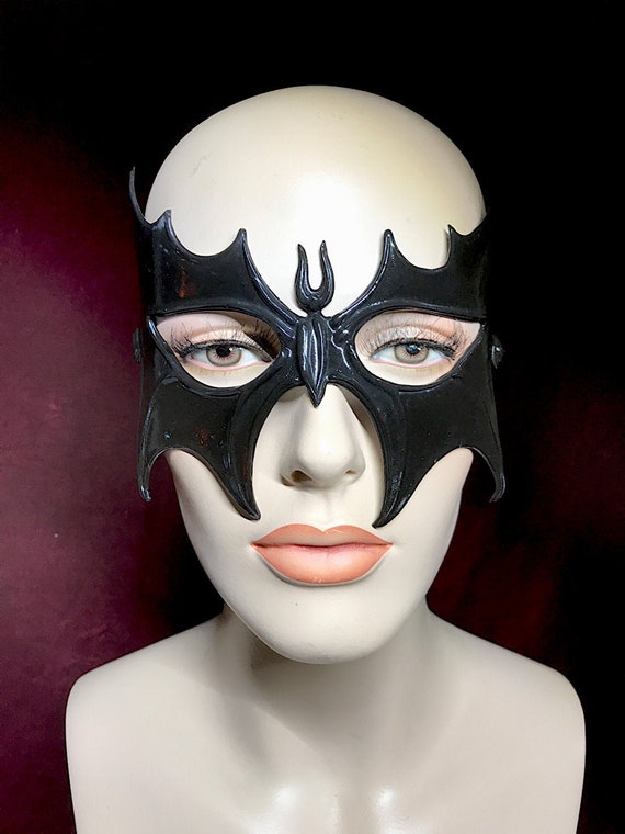 Black Latex Bat Mask | Etsy