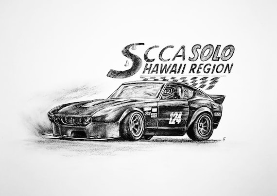 Custom Charcoal Drawing Complex Vehicle Car Truck Boat | Etsy