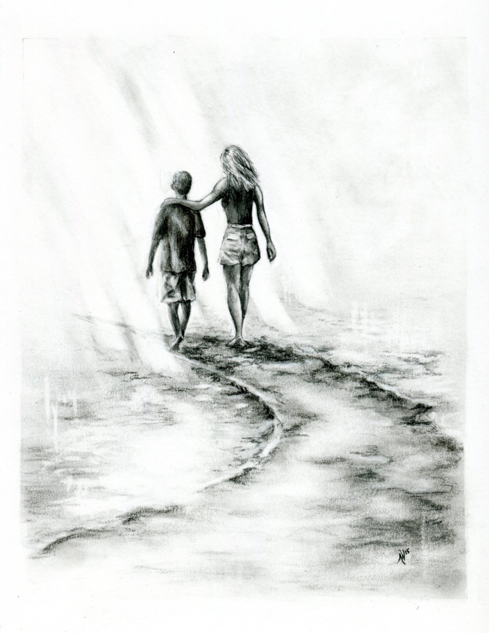 Mommy and Me Drawing / 2 Subject Portrait / Mother Daughter Gift ...