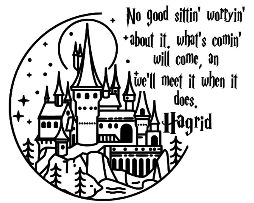 Potter Hagrid Quote Castle Silhouette png File Digital - Etsy