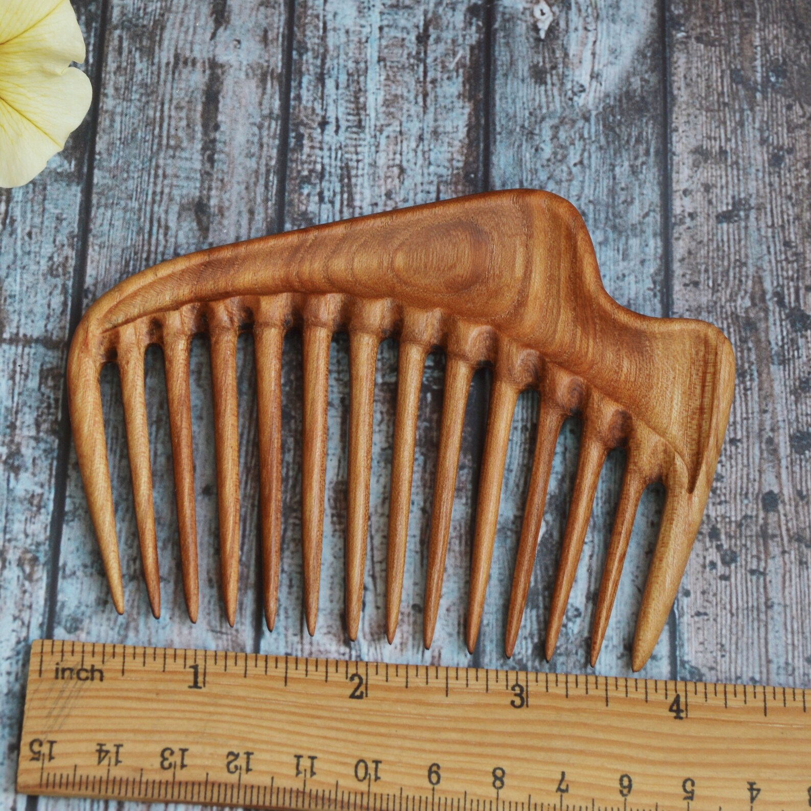 Handmade Wooden Comb With Carving Butterfly Wide Tooth Comb/ - Etsy