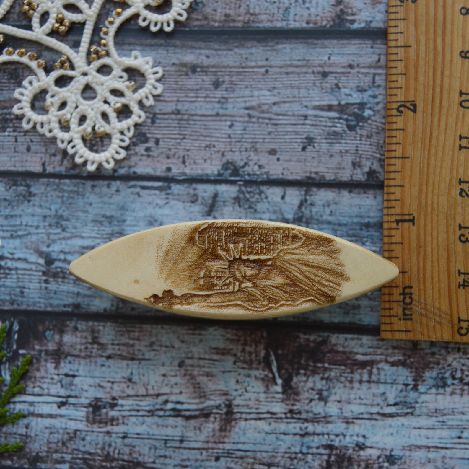 Handmade Shuttle Tatting With Wood Carving, Statue of Liberty , 3D ...